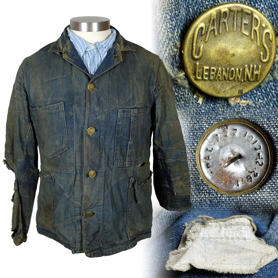 1920s Carter’s denim workwear chore jacket | Vintage-Haberdashers Blog