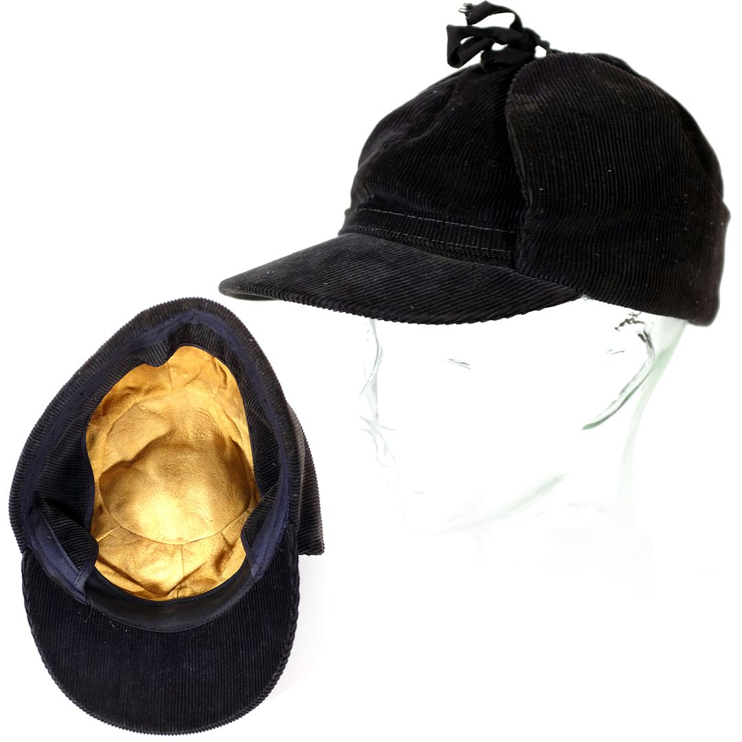 Black Corduroy hunting cap | Vintage-Haberdashers Blog