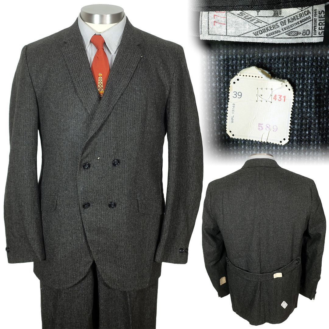 Notch Lapel Double Breasted tweed suit | Vintage-Haberdashers Blog