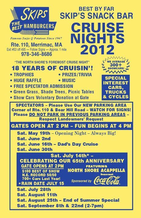 Skip's Snack Bar Cruise Nights 2012 (MA) | Page 3 | Team Camaro Tech